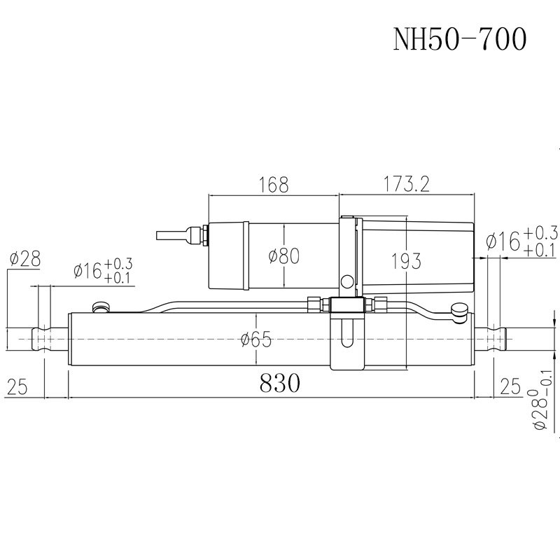 SLA-NH50S 32000N load electric hydraulic linear actuator – changxing ...